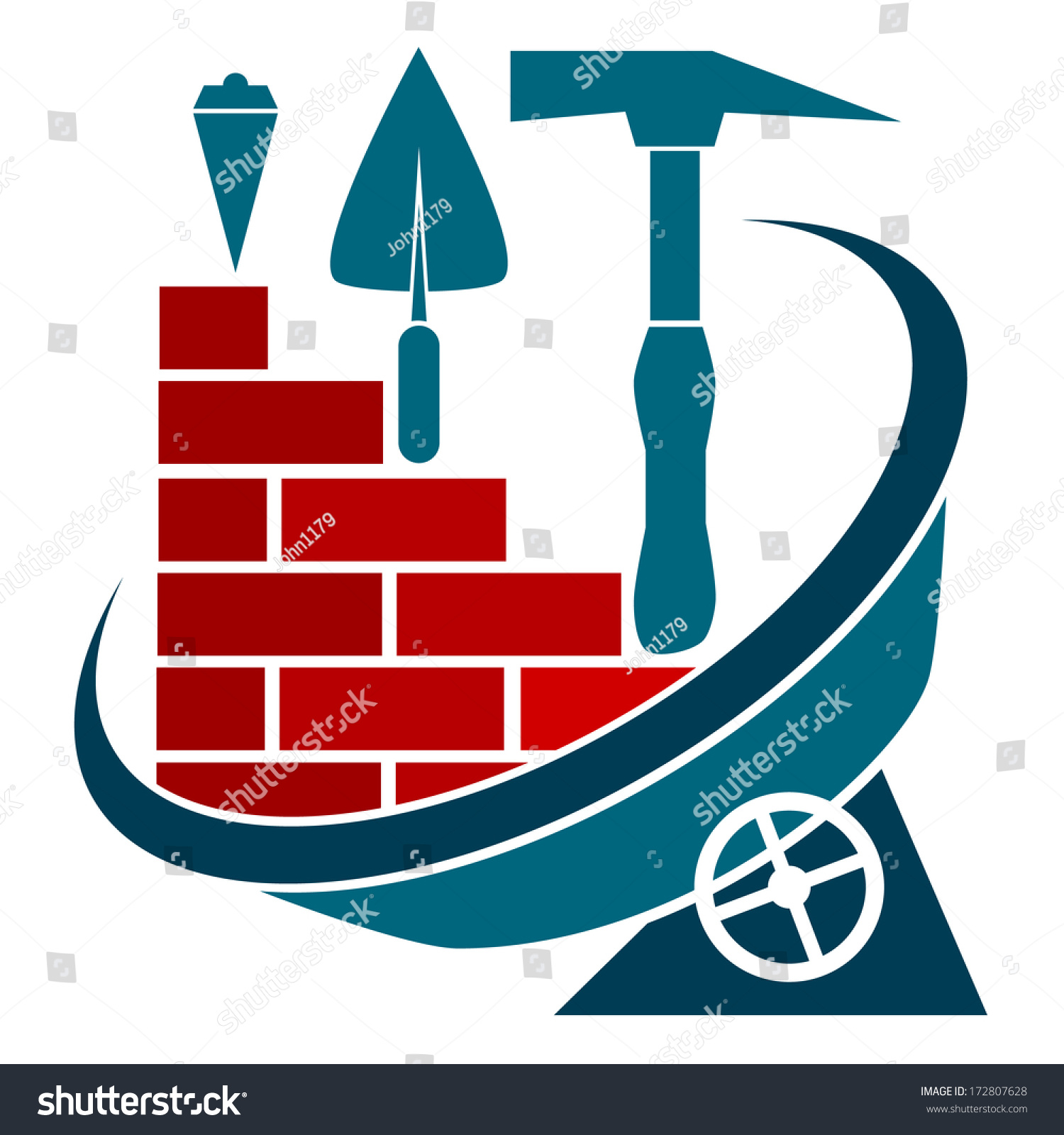 Concrete Mixer Building Tools Vector Stock Vector (Royalty Free ...