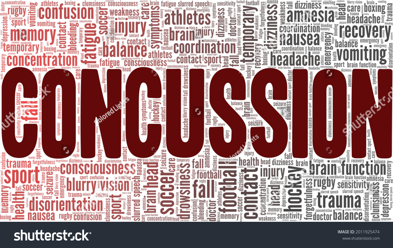 Concussion Vector Illustration Word Cloud Isolated Stock Vector ...