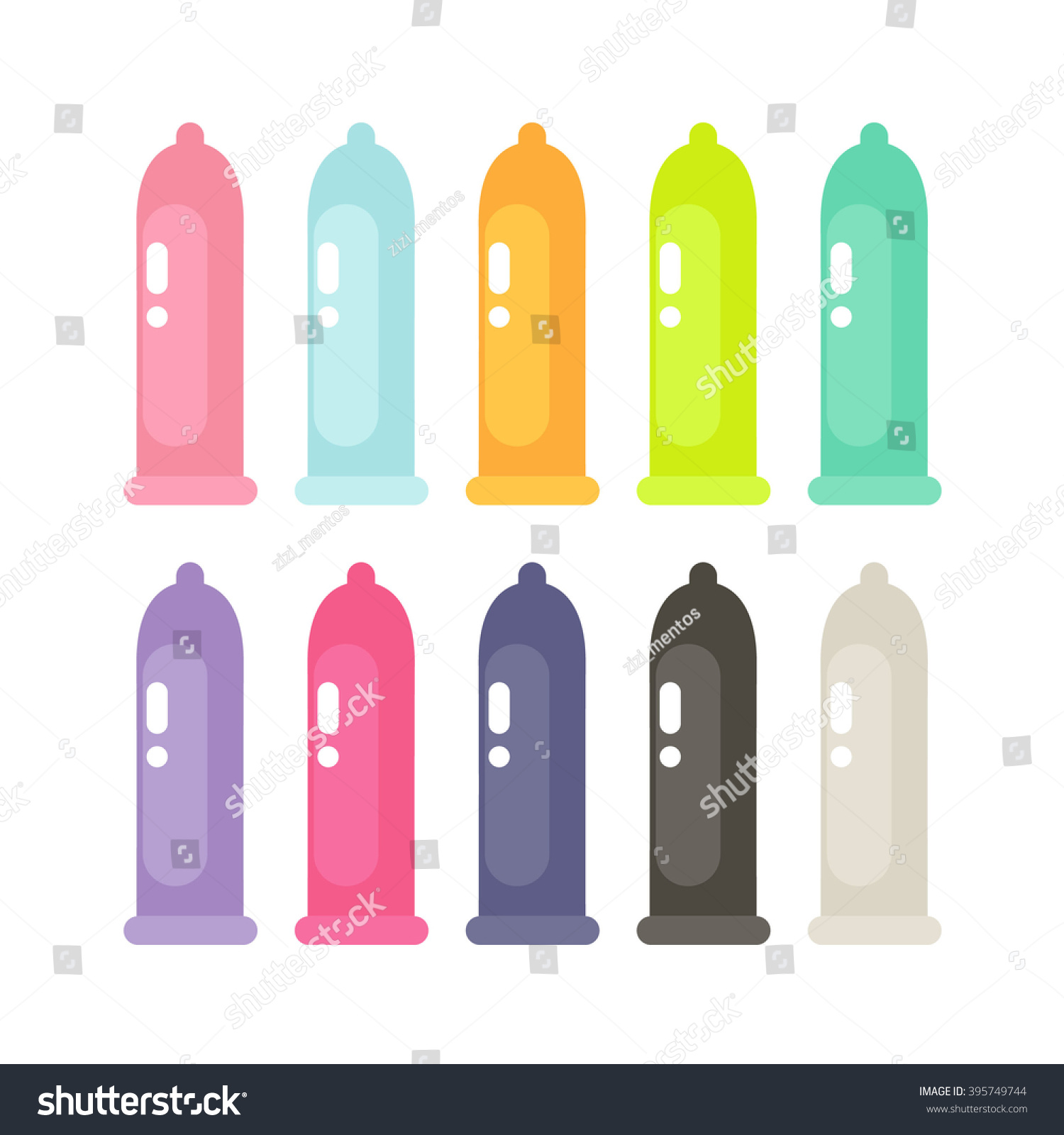 Condom Icons Vector Illustration Stock Vector (Royalty Free) 395749744 ...