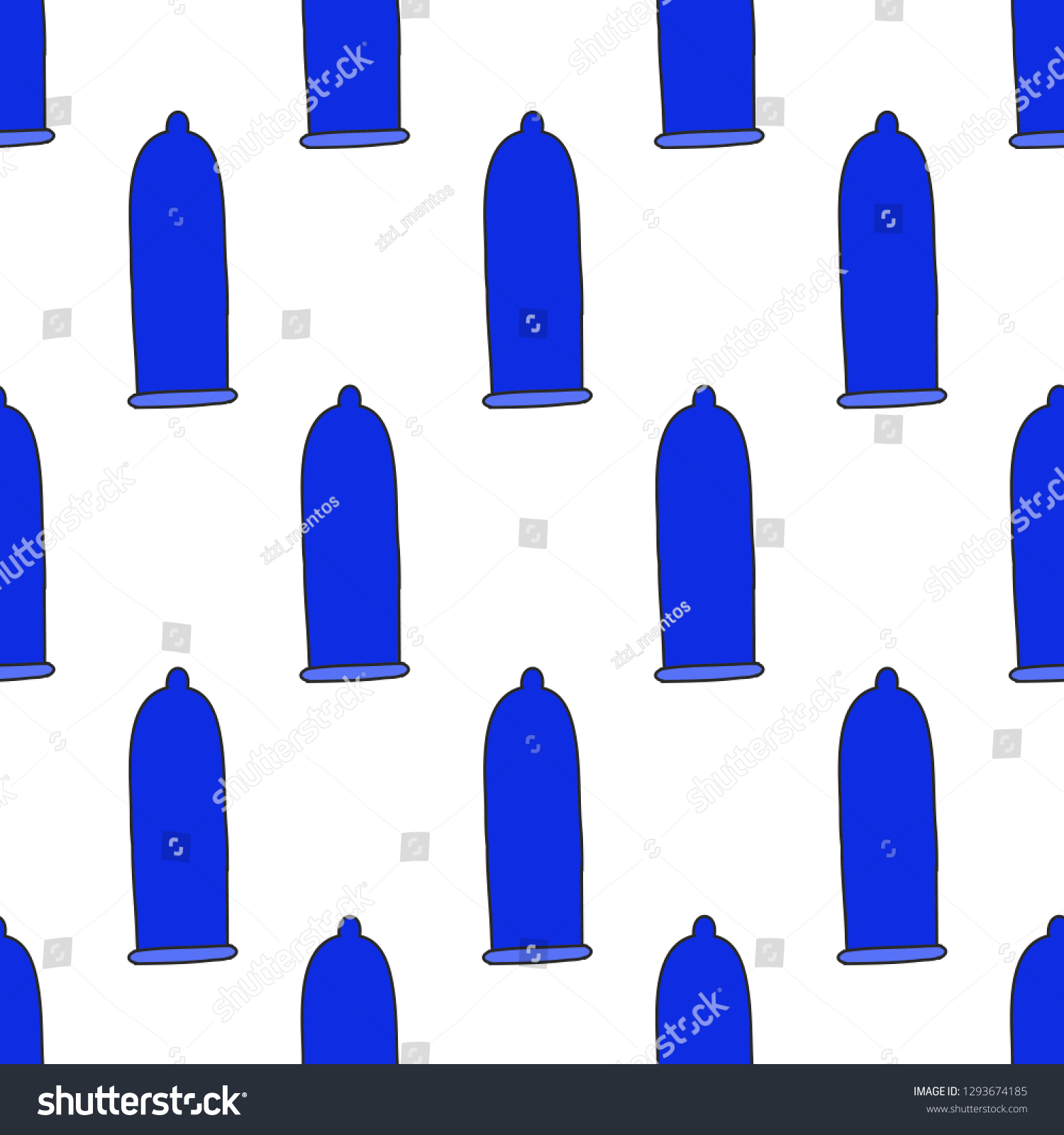 Condom Seamless Doodle Pattern Stock Vector Royalty Free 1293674185