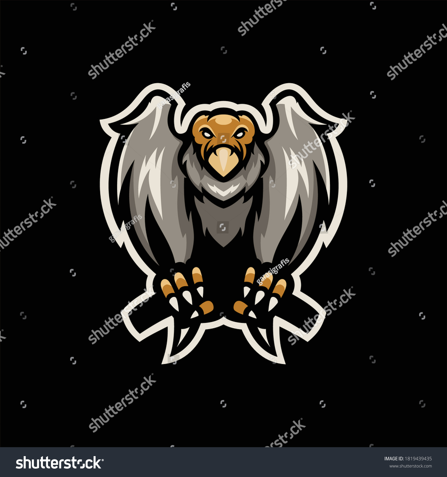Condor Mascot Illustration Vector Logo Stock Vector (Royalty Free ...