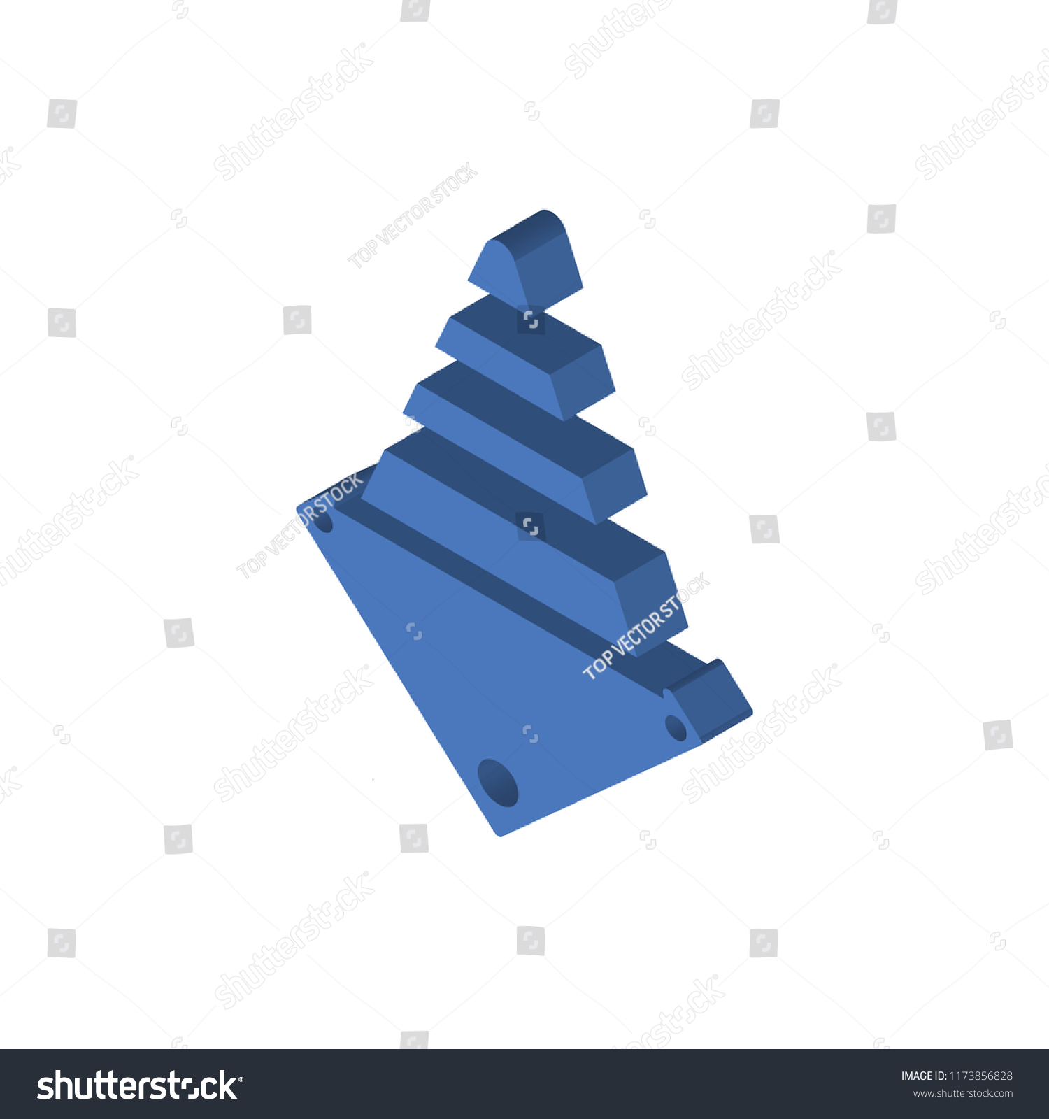 Cone Isometric Left Top View 3d Stock Vector (Royalty Free) 1173856828 ...