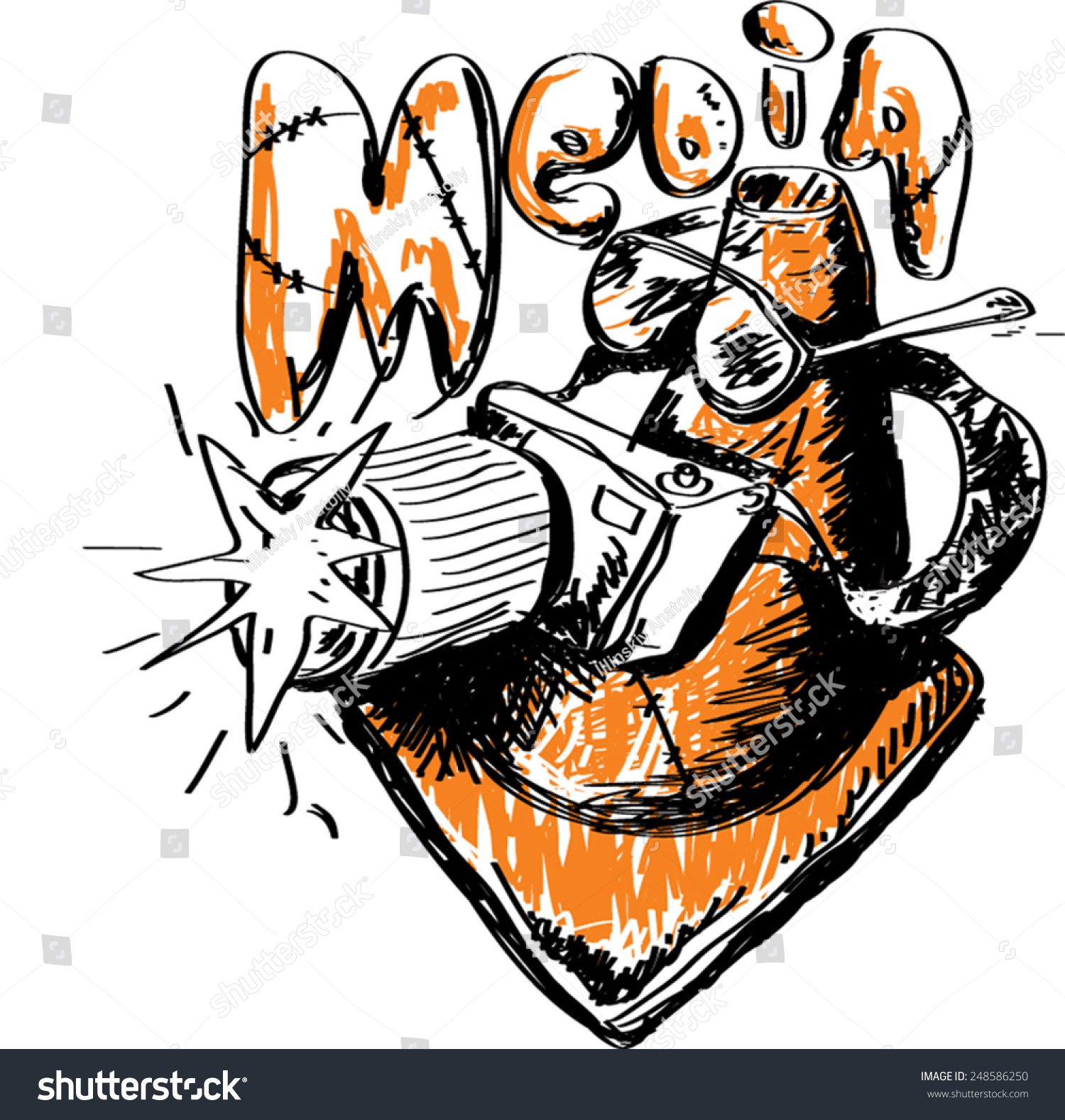 Cone Camera Stock Vector (Royalty Free) 248586250 | Shutterstock