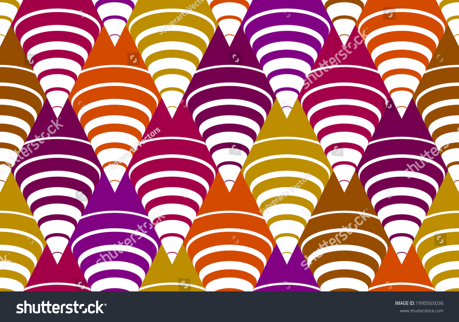 Cones Op Art Seamless Vector Background Stock Vector (Royalty Free ...