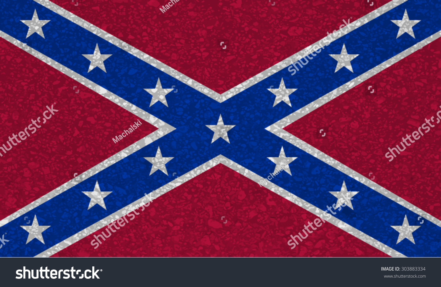Confederate Confederacy Flag Grunge Texturevector Template Stock Vector ...