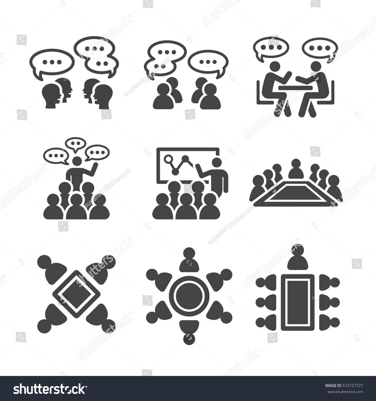 Conference Icon Stock Vector (Royalty Free) 572157727 | Shutterstock