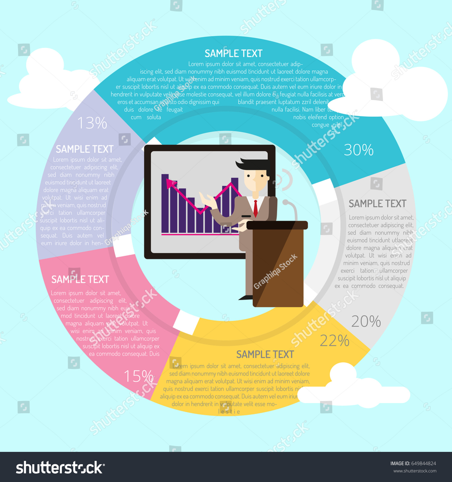 Conference Infographic Stock Vector (Royalty Free) 649844824