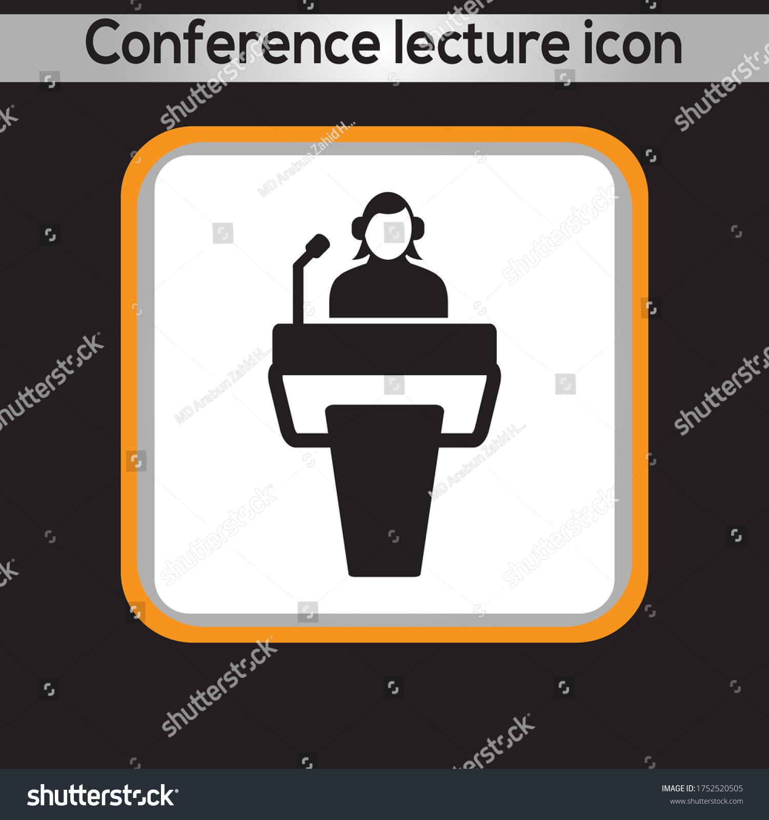 Conference Lecture Icon Vector Graphics Stock Vector (Royalty Free ...