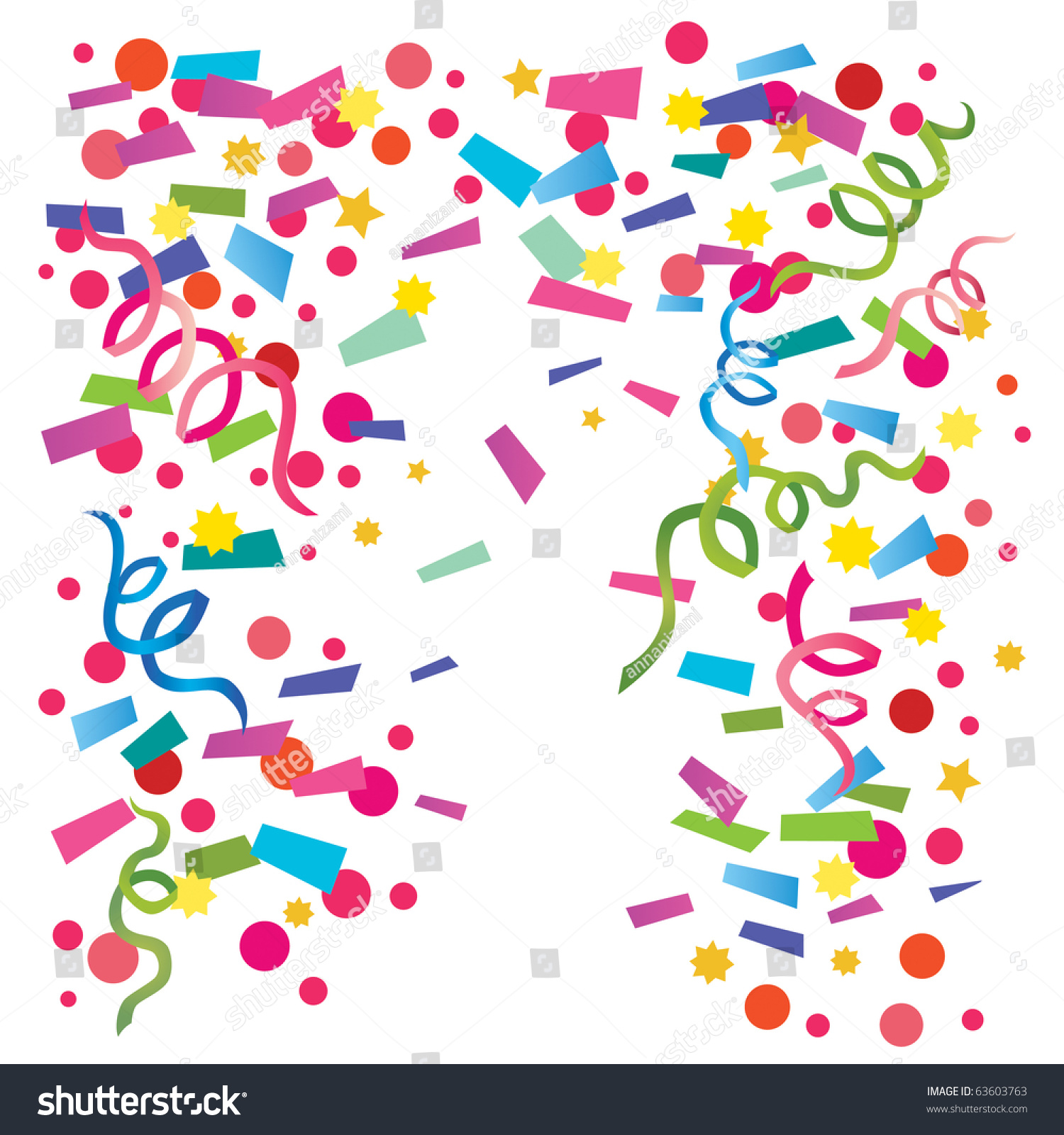 Falling Confetti Vector