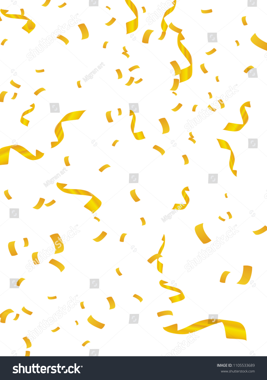 Confetti Rain Vector Illustration White Background Stock Vector ...