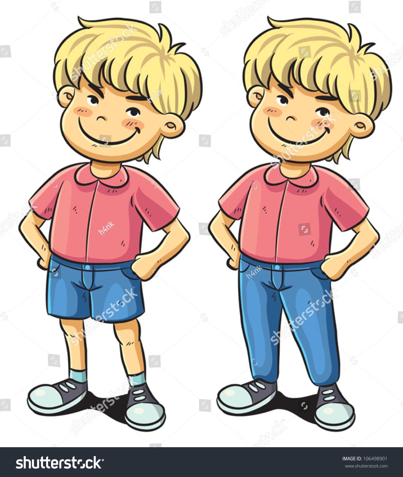 Confident Boy Stock Vector (Royalty Free) 106498901 | Shutterstock