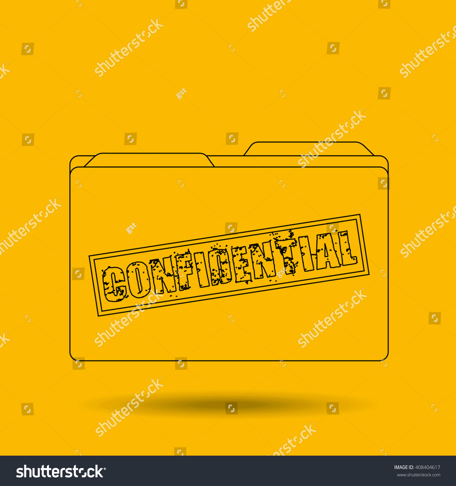 Confidential Folder Design Stock Vector (Royalty Free) 408404617