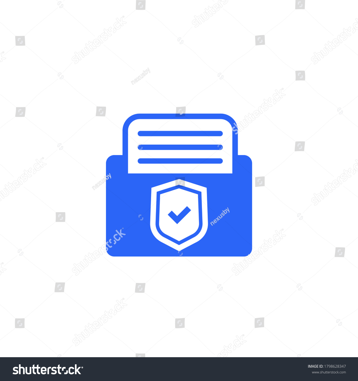 Confidential Folder Icon On White Stock Vector (Royalty Free ...