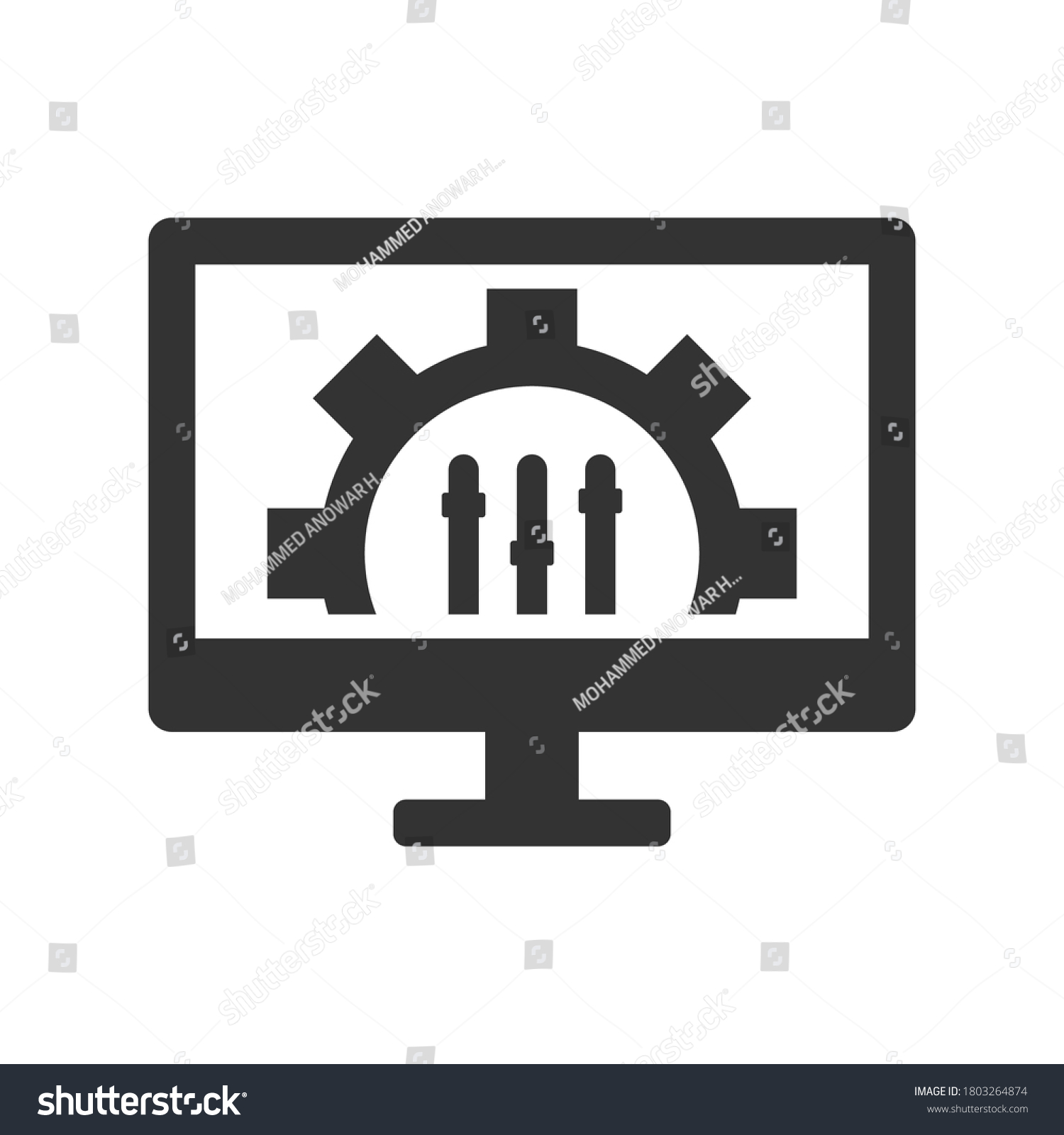 Configuration Icon Panel Settings Symbol Stock Vector (Royalty Free ...