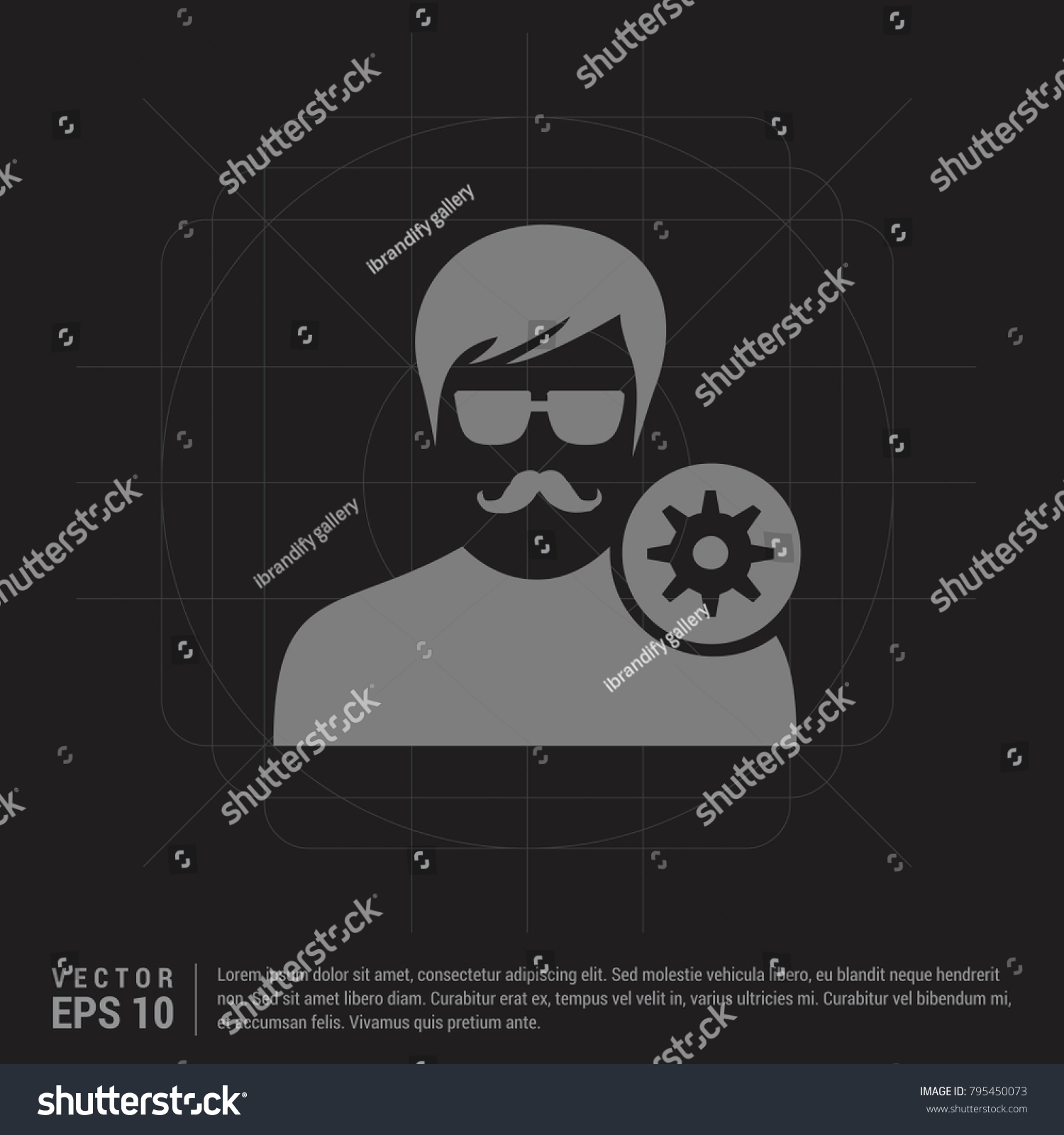 Configuration User Icon Black Creative Background: vector de stock ...