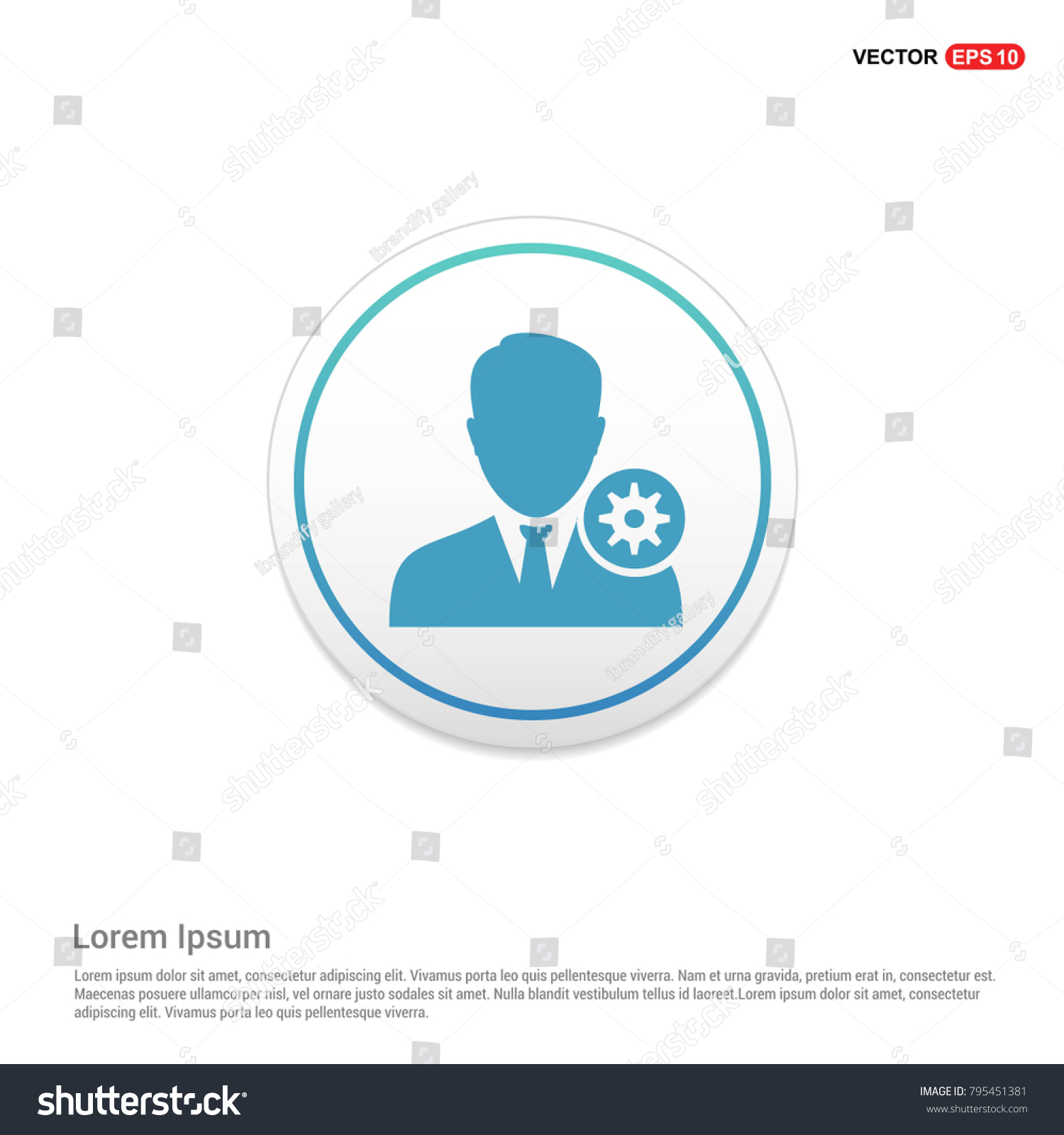 Configuration User Icon White Background Icon: เวกเตอร์สต็อก (ปลอดค่า ...