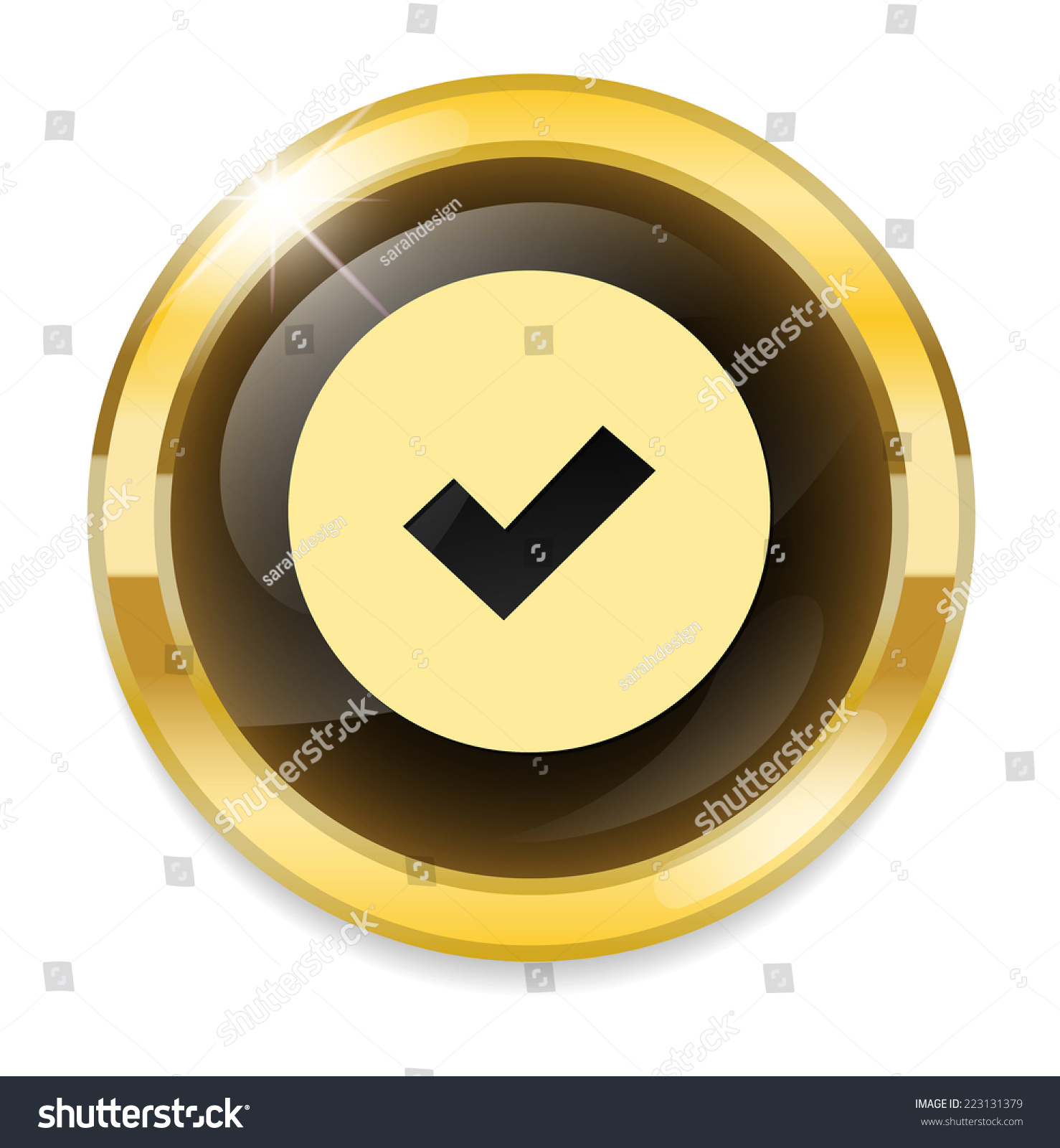 Confirm Icon Stock Vector (Royalty Free) 223131379 | Shutterstock