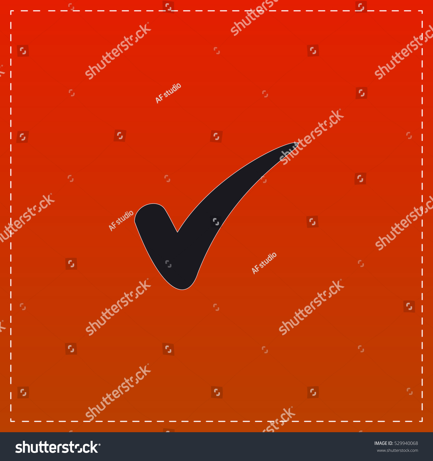 Confirm Icon Vector Black Flat Button: vector de stock (libre de ...