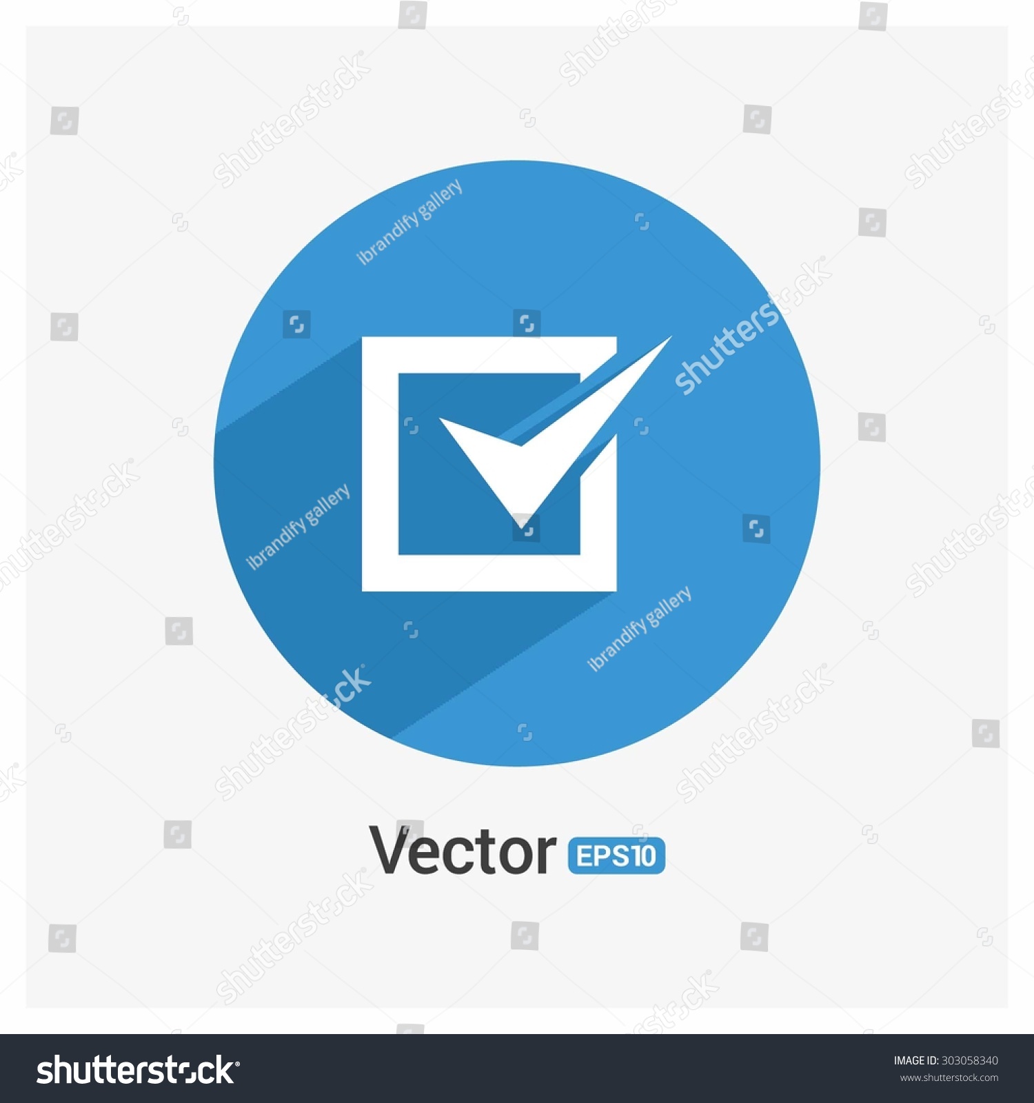 Confirm Icon Vector Illustration Stock Vector (Royalty Free) 303058340 ...