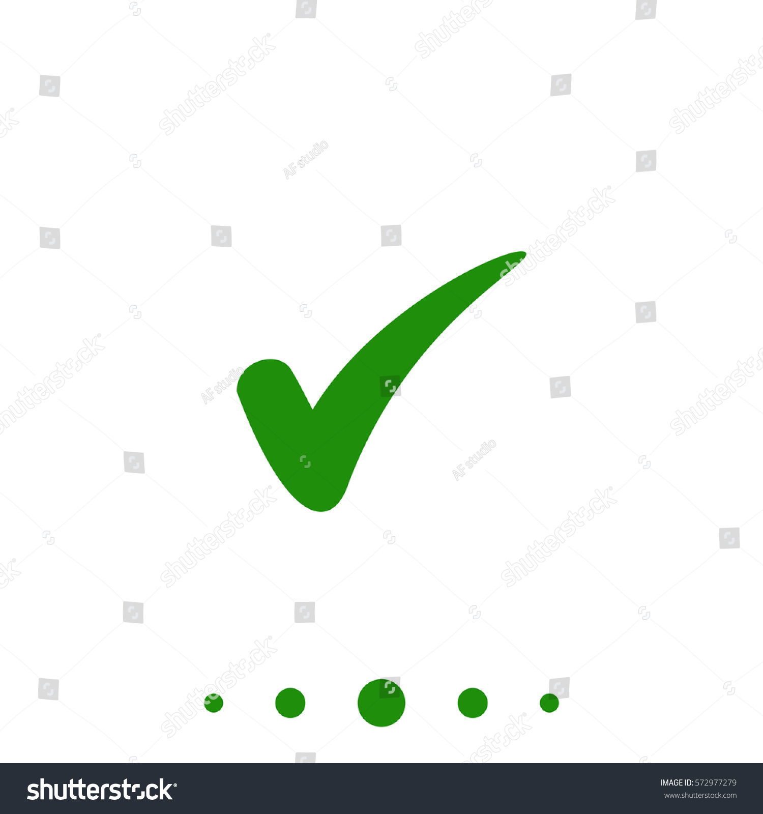 Botón Confirmar vector simple. Icono verde: vector de stock (libre de regalías) 572977279 ...
