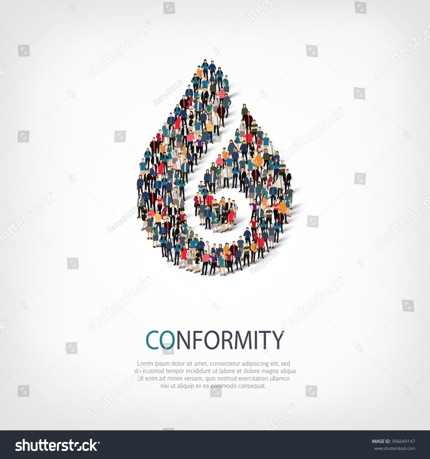 Conformity Symbol People Crowd Stock Vector (Royalty Free) 396649147 ...
