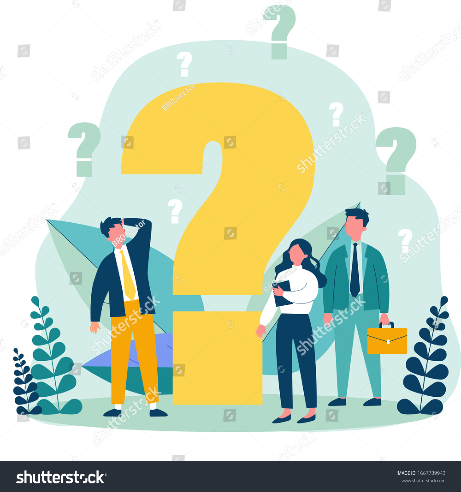 Confused Businesspeople Asking Questions Puzzled Cartoon Stock Vector ... Confused Businesspeople Asking Questions Puzzled Cartoon Stock Vector ...