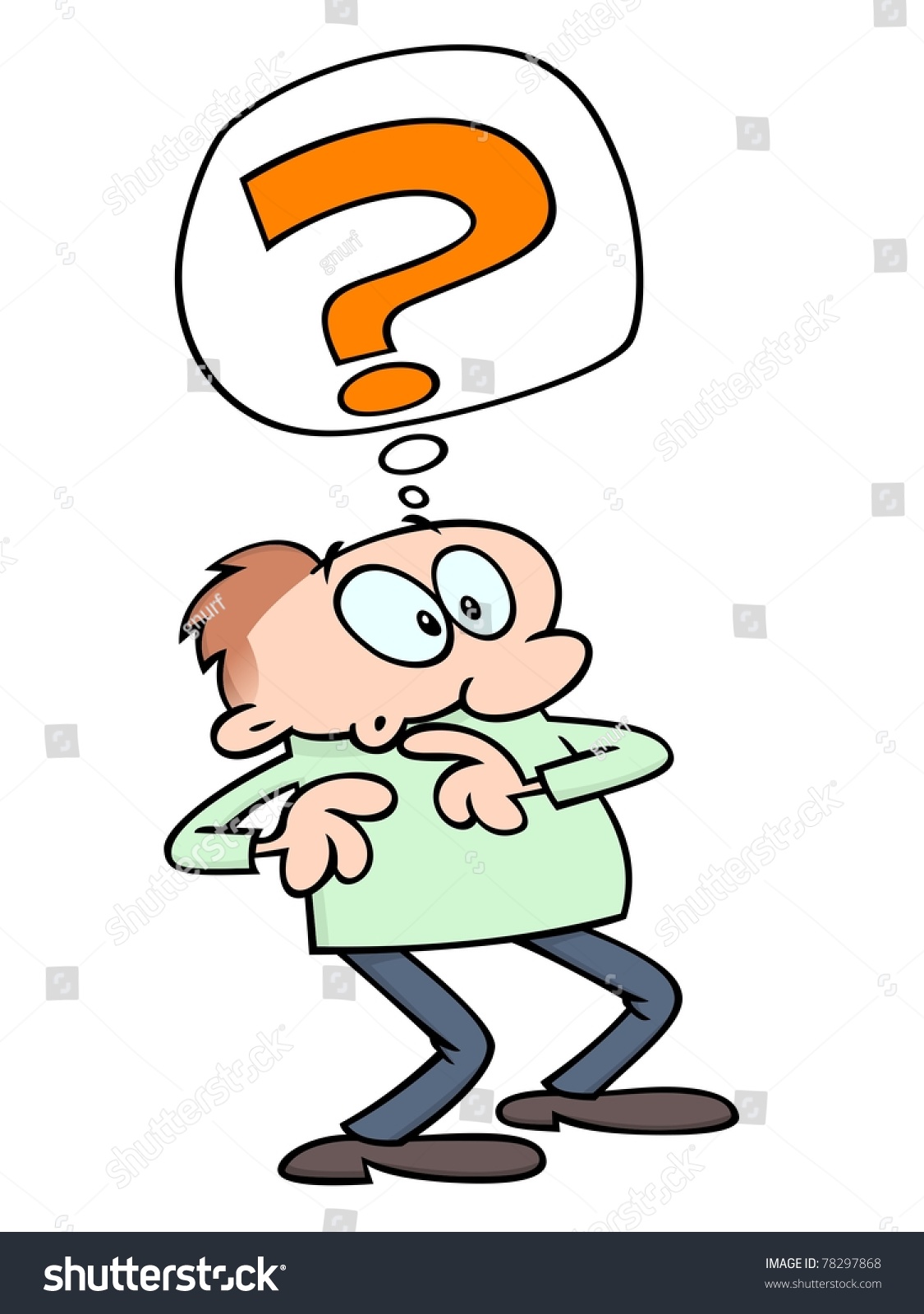 Confused Cartoon Guy Stock Vector Illustration 78297868 : Shutterstock