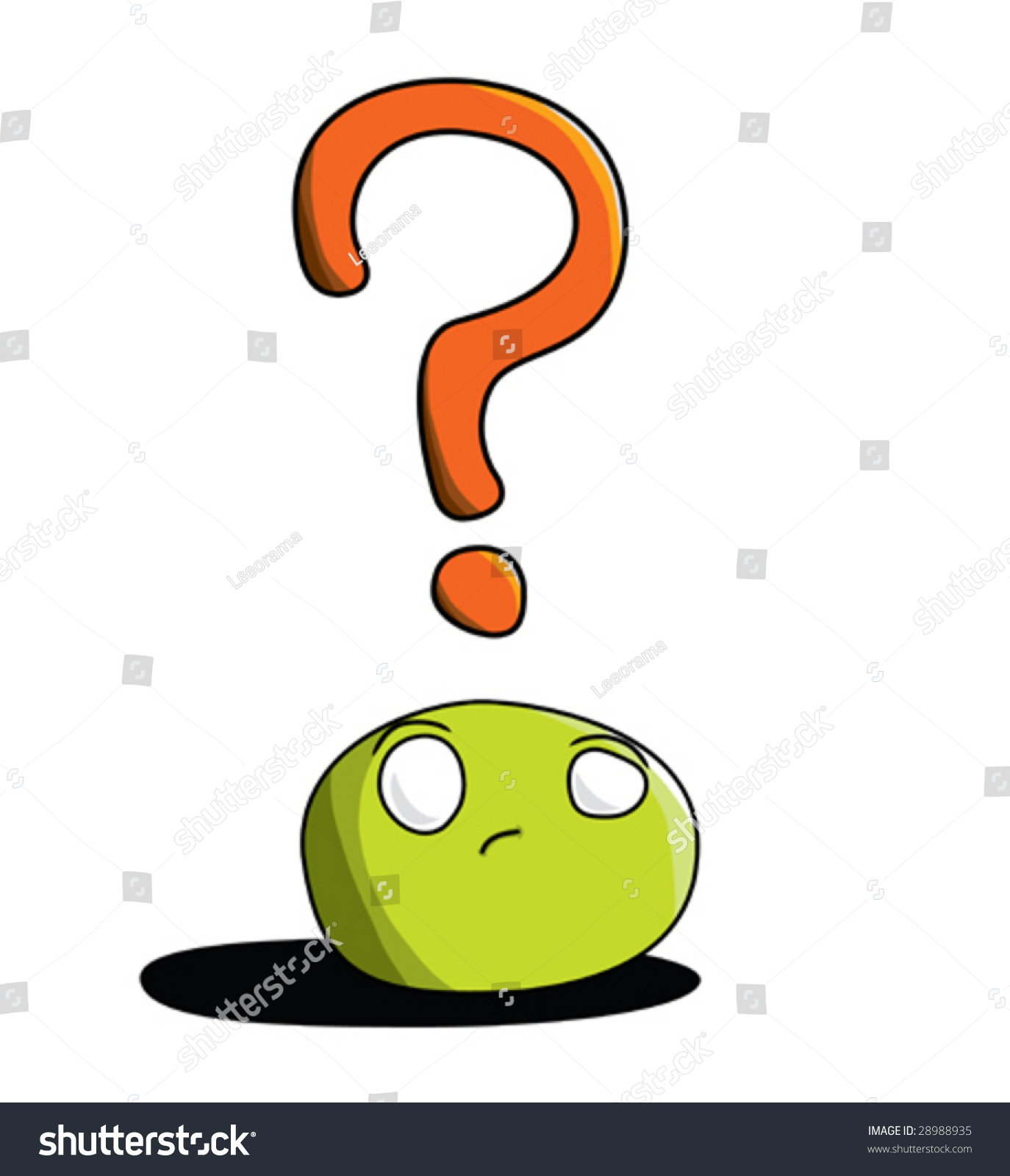 Confused Green Blob Stock Vector (Royalty Free) 28988935 | Shutterstock