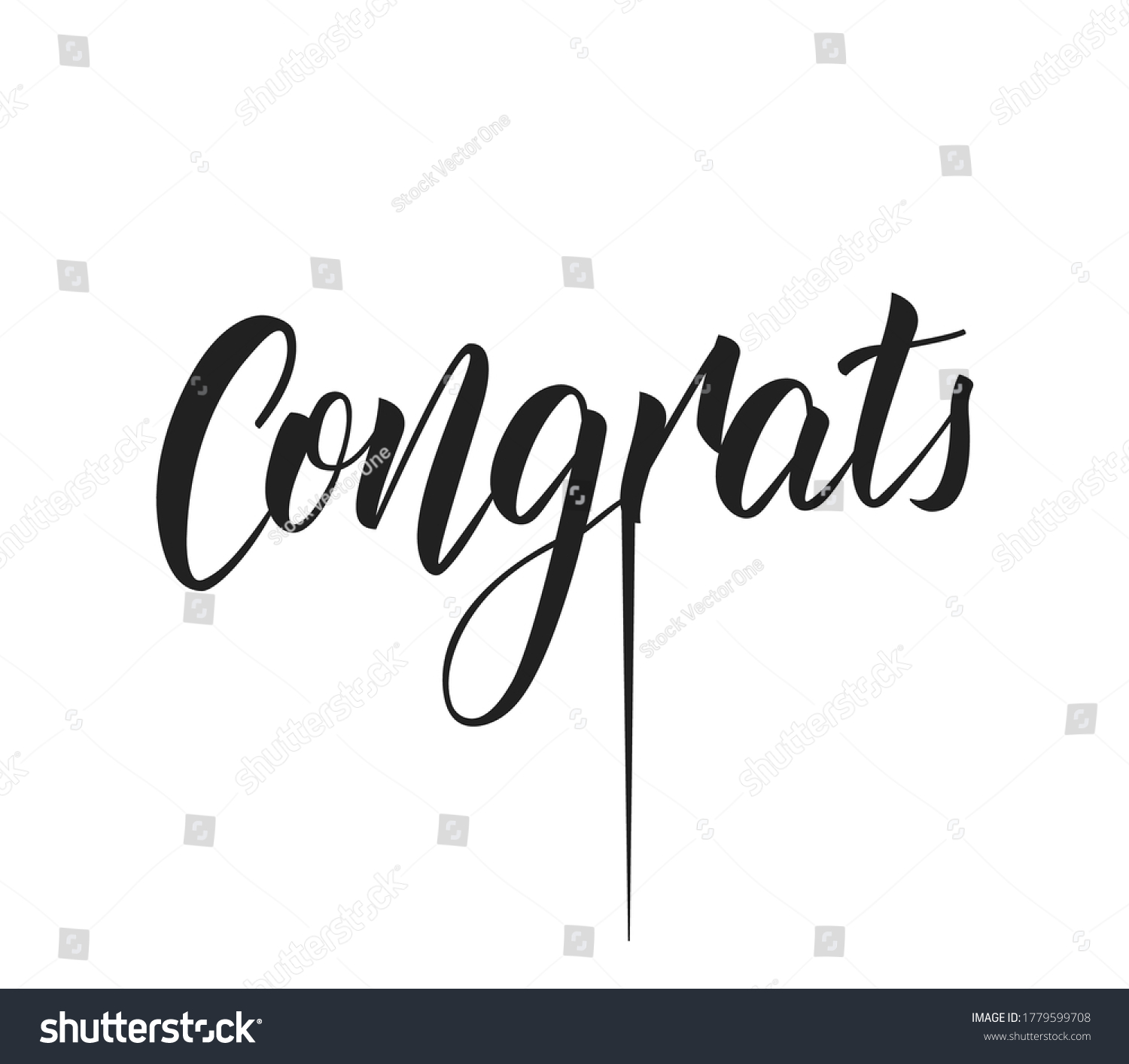 Congrats Topper Congratulation Template Laser Cutting Stock Vector ...