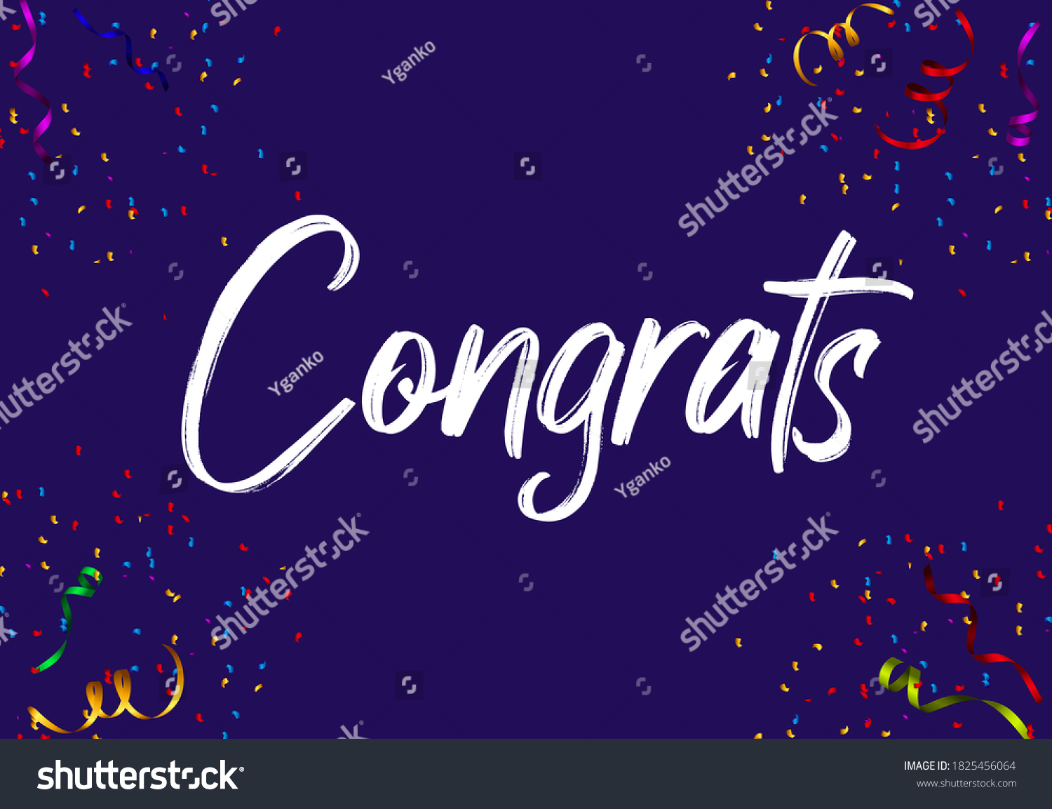 Vektor Stok Congratulations Abstract Design Template Background Vector ...