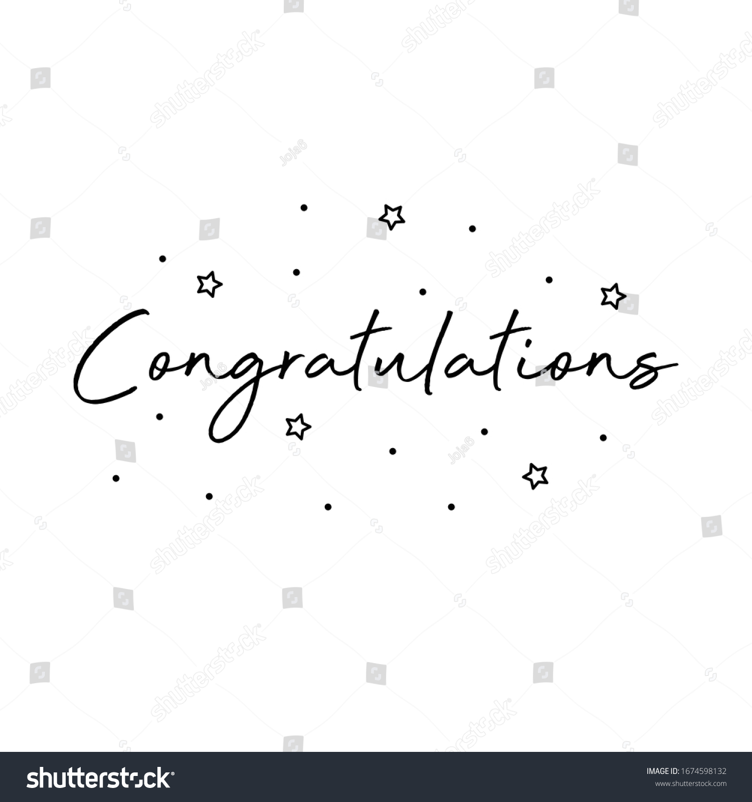 Felicitaciones Caligrafía . Texto manuscrito: vector de stock (libre de ...