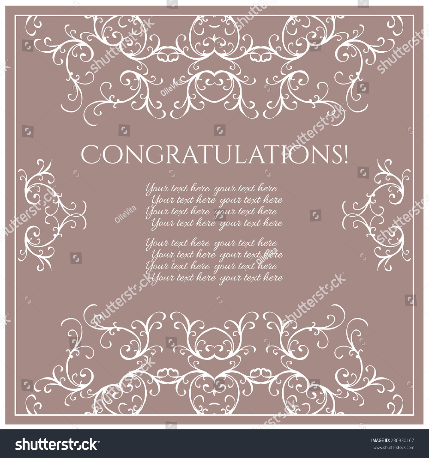 Congratulations Card Design Vector Illustration Stock Vector (Royalty ...