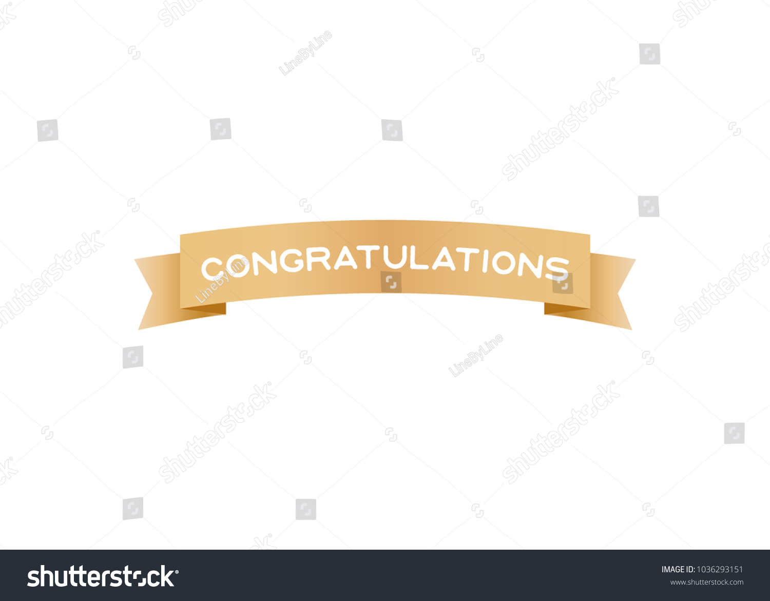 Congratulations Celebration Ribbon Vector Text Background Stock Vector ...
