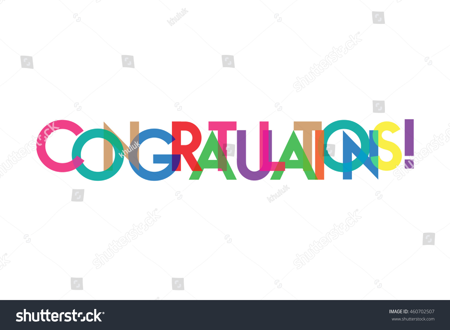 Congratulations Full Color: vector de stock (libre de regalías) 460702507