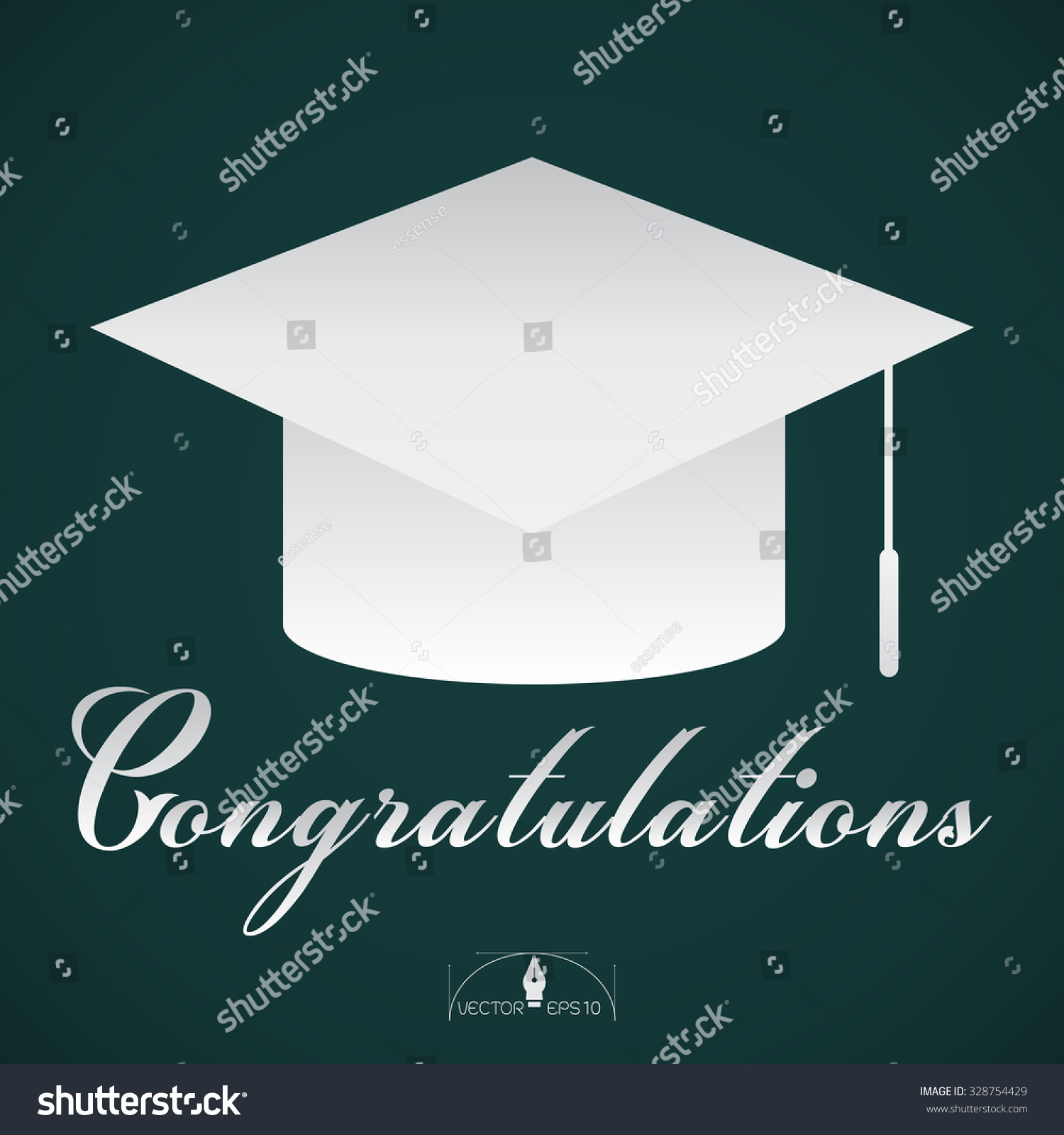 Congratulations Graduation Cap Poster Vector Background: vector de ...