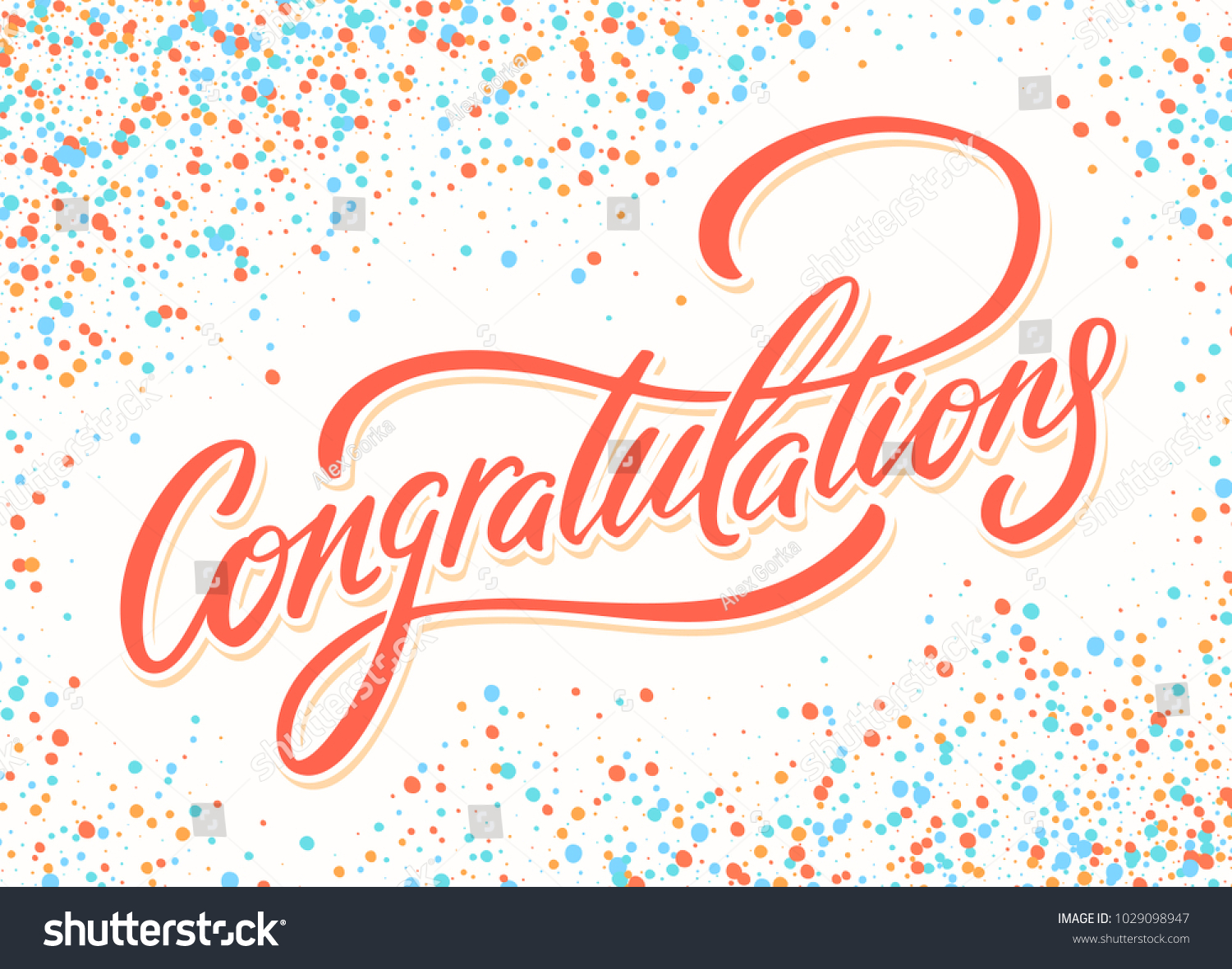 Congratulations Greeting Card Stock Vector (Royalty Free) 1029098947 ...