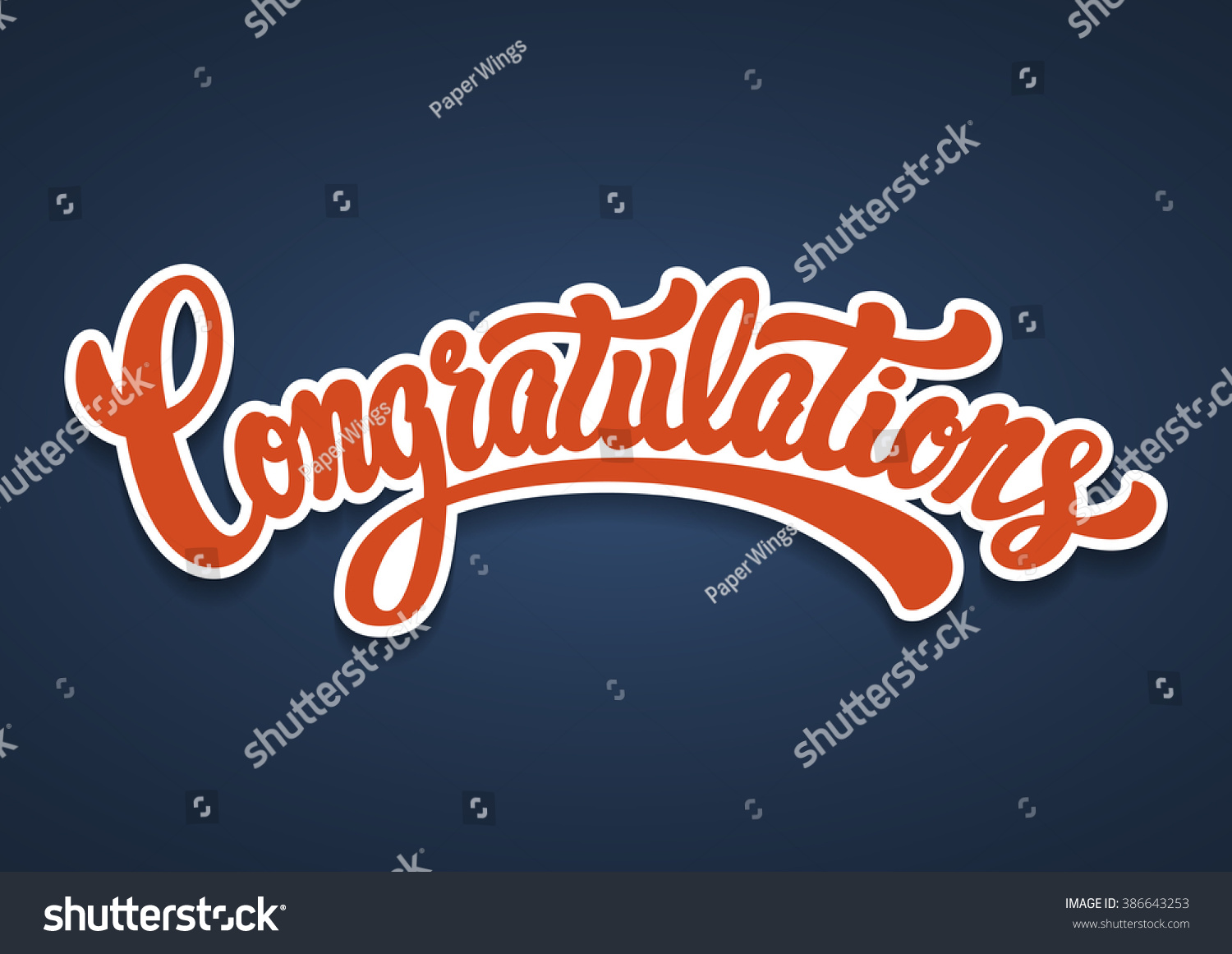 Congratulations Lettering Text: vector de stock (libre de regalías ...