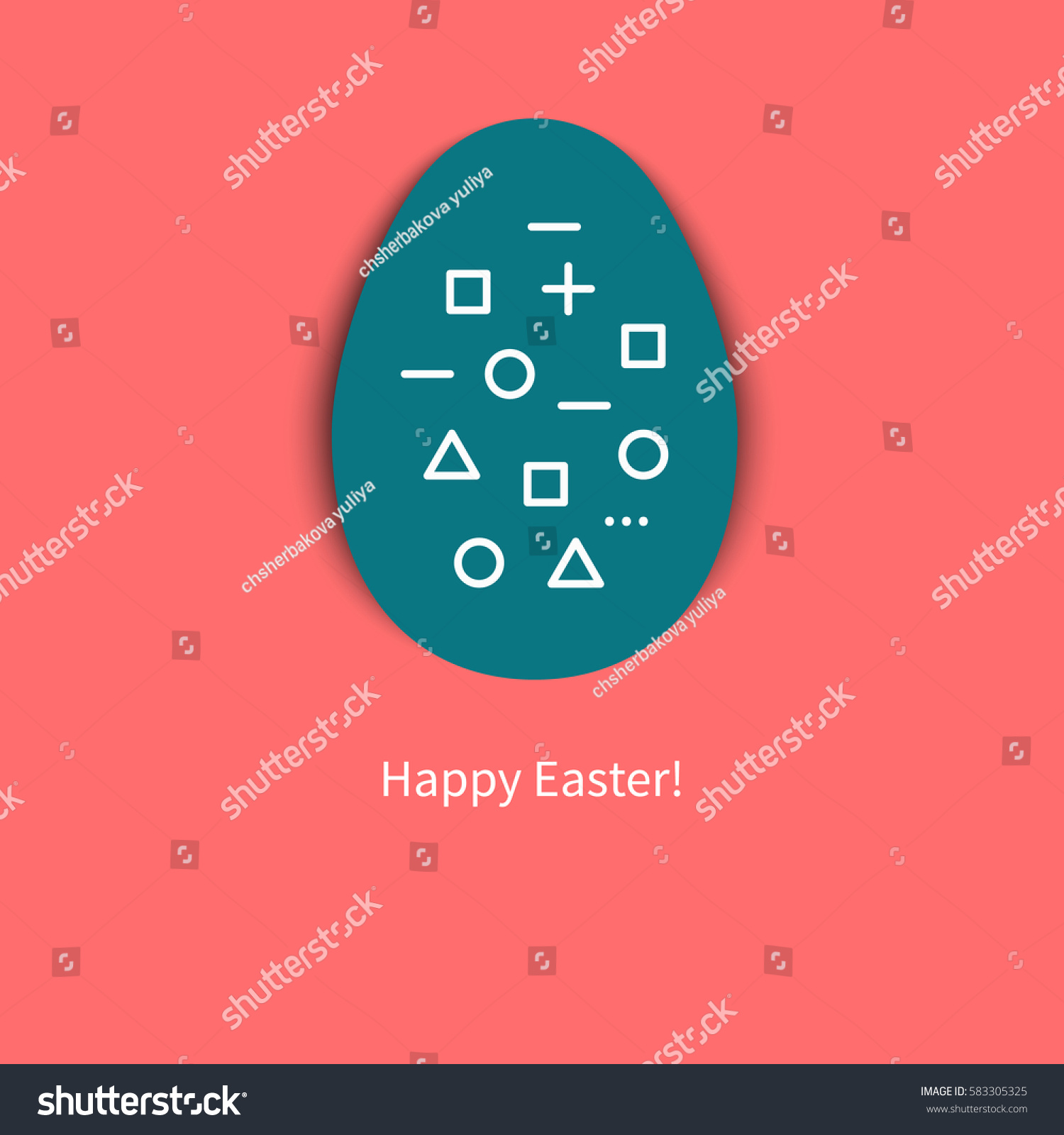 Congratulations On Easter Programmer Paper Egg Stock Vector (Royalty ...