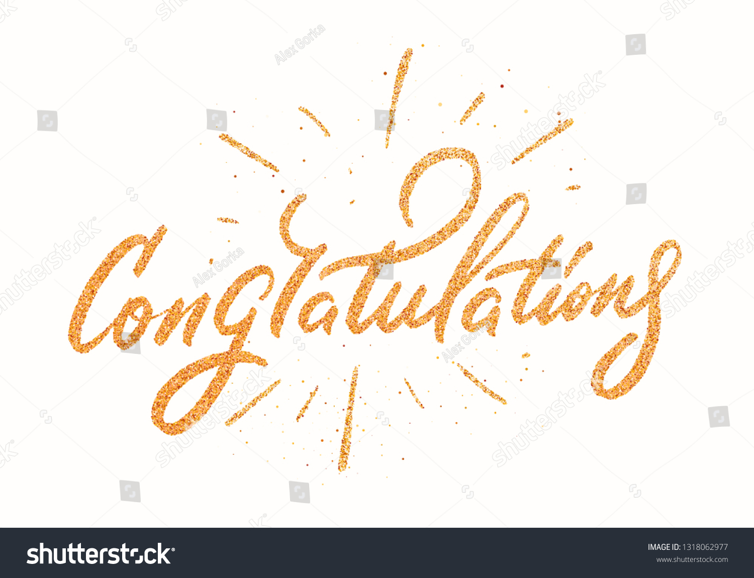 Congratulations Vector Lettering Banner Stock Vector (Royalty Free ...