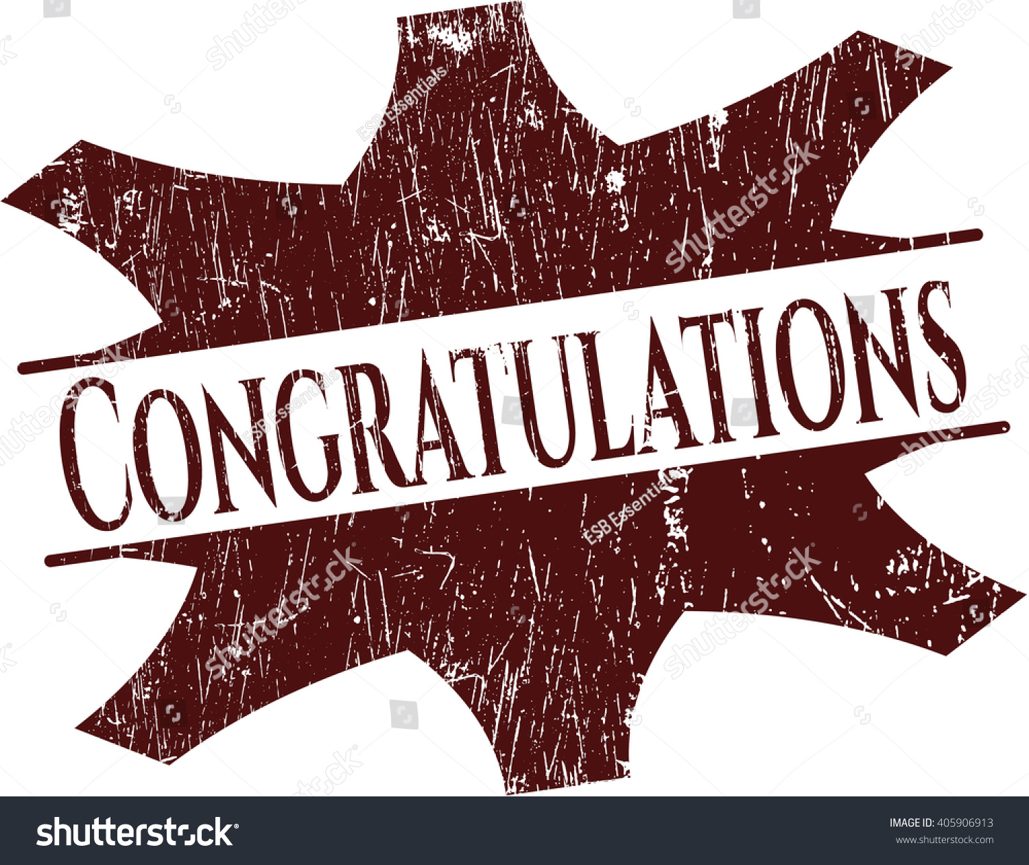 Felicitaciones con textura de sello de: vector de stock (libre de ...