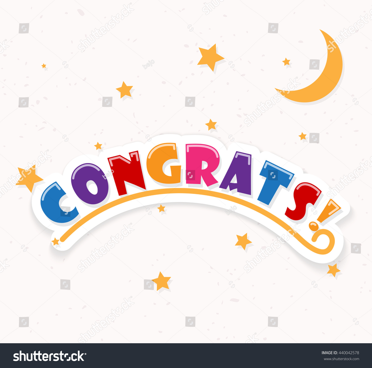 Congratulations Star Stock Vector (Royalty Free) 440042578