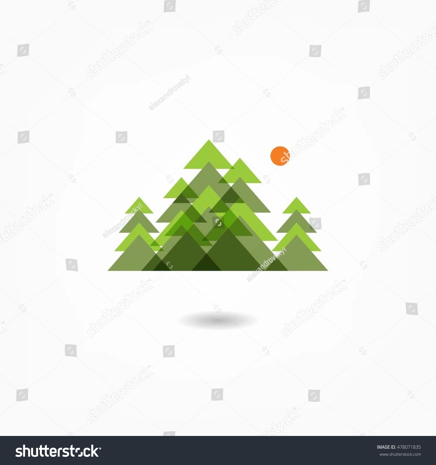 Coniferous Forest Vector Illustration Stock Vector (Royalty Free ...