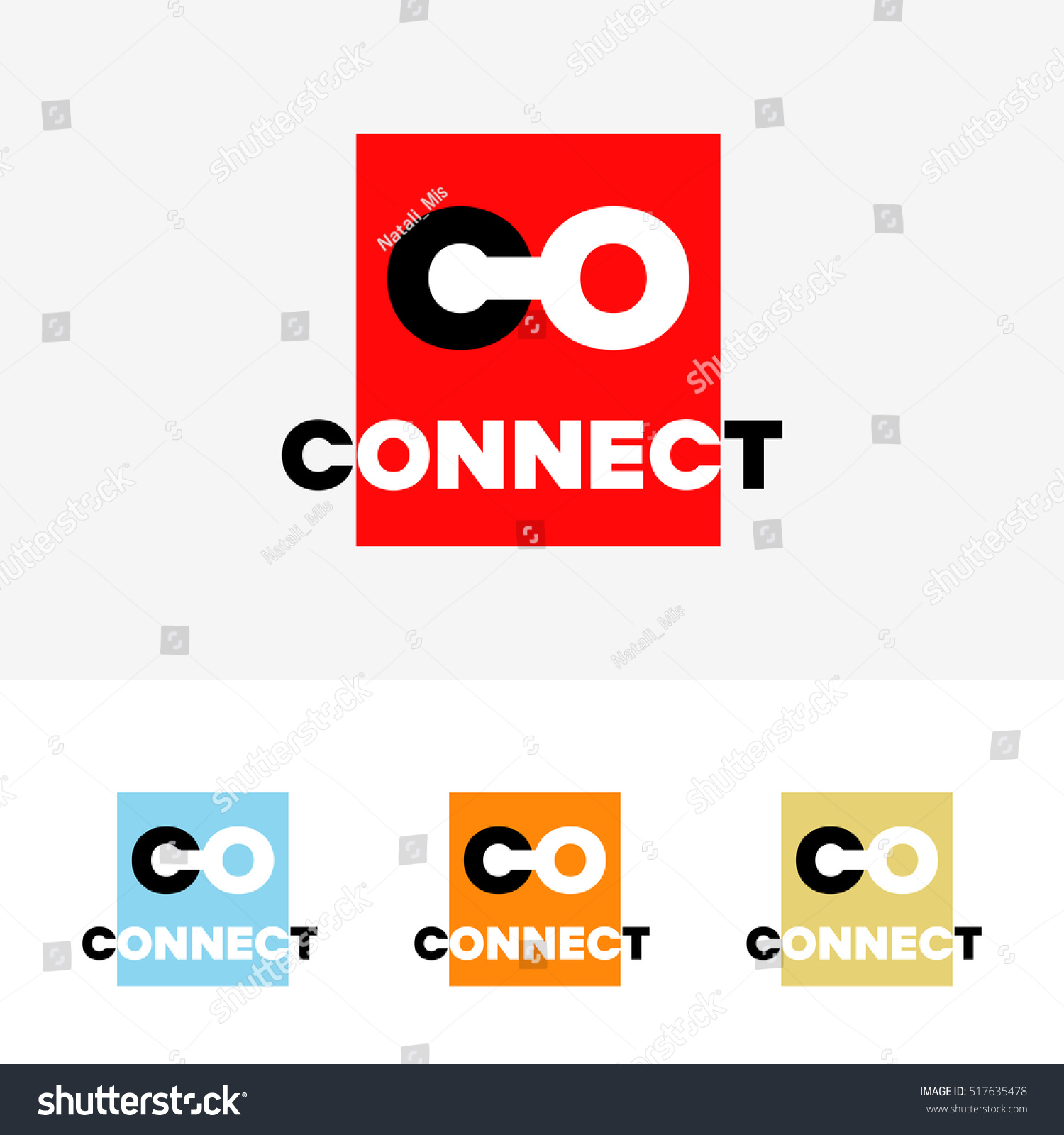 Connect Logo Icon Emblem Badge Vector Stock Vector (Royalty Free) 517635478