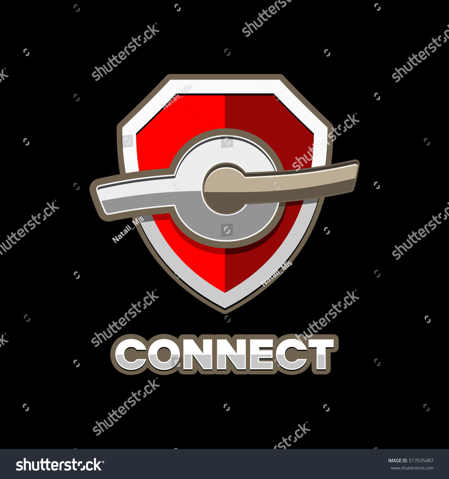 Connect Logo Icon Emblem Vector Template Stock Vector (Royalty Free ...