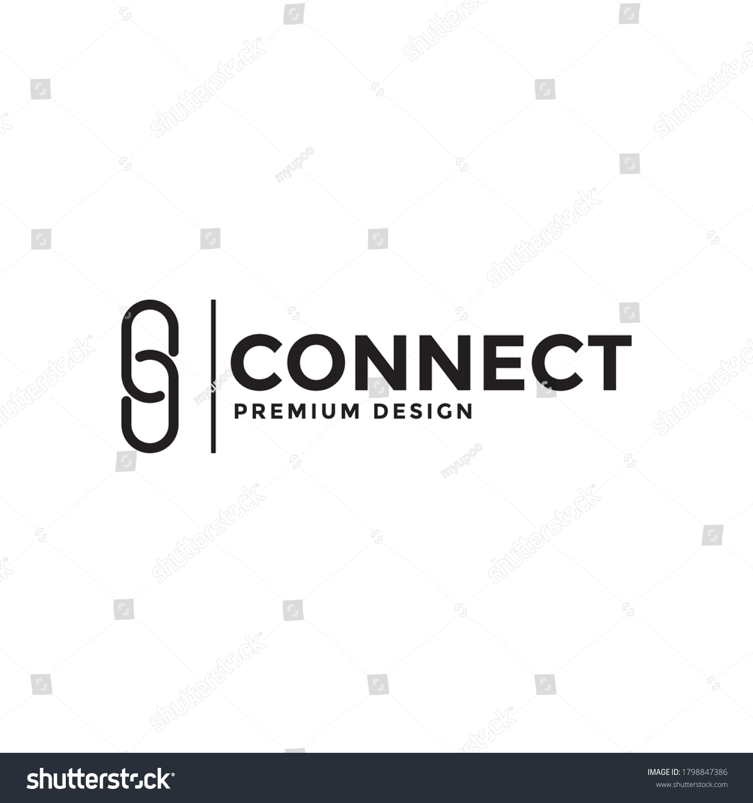 Connect Logo Icon Vector Template Stock Vector (Royalty Free ...