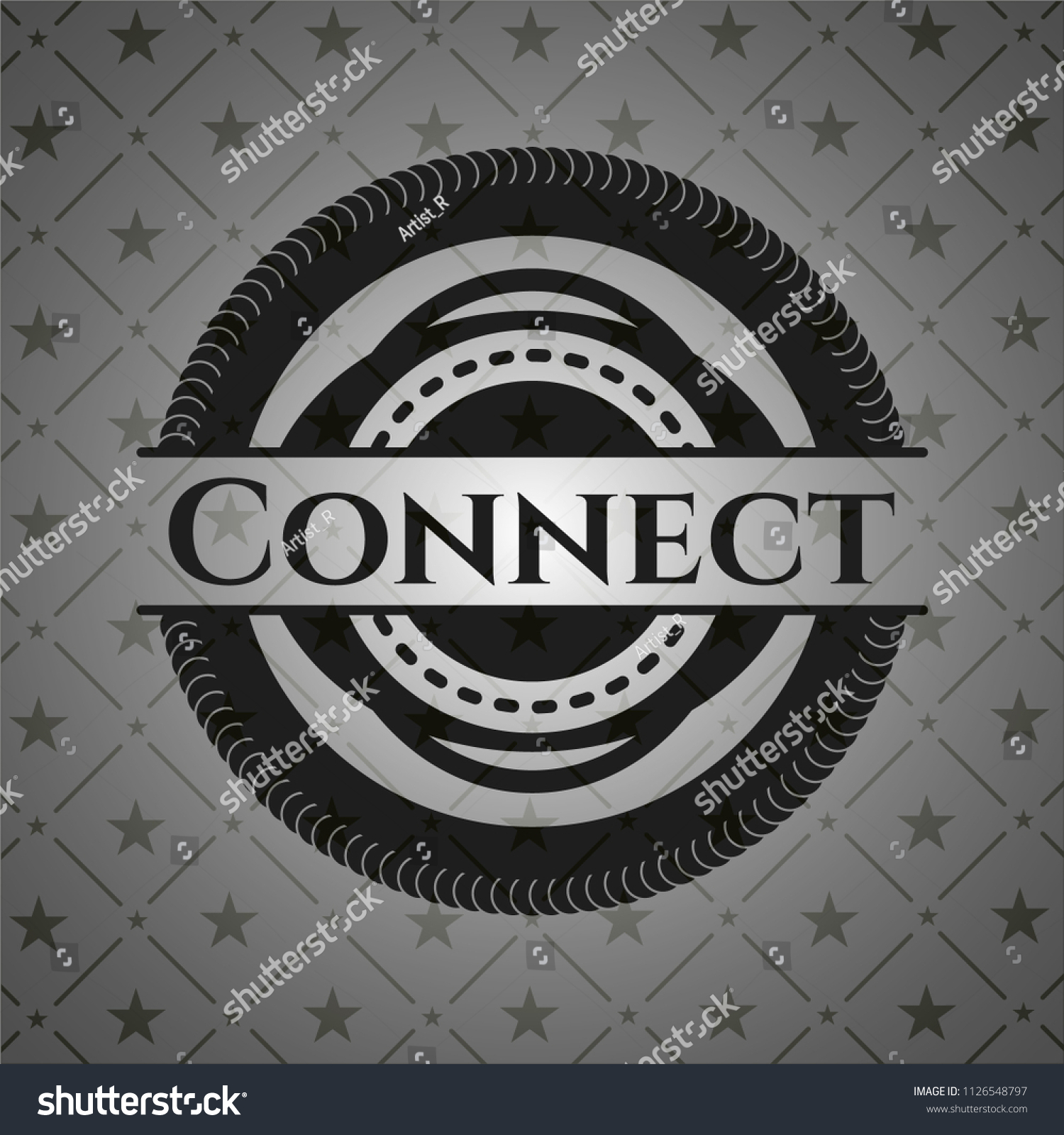 Connect Realistic Black Emblem Stock Vector (Royalty Free) 1126548797 ...