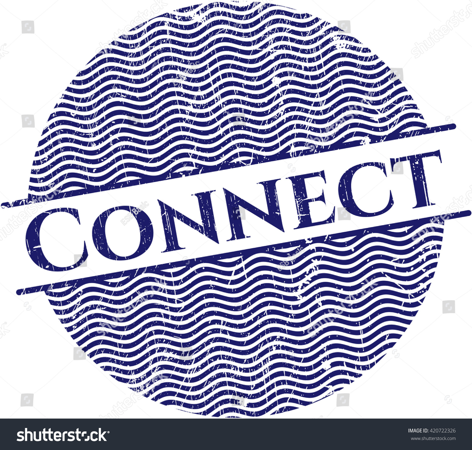 Connect Rubber Stamp Stock Vector (Royalty Free) 420722326