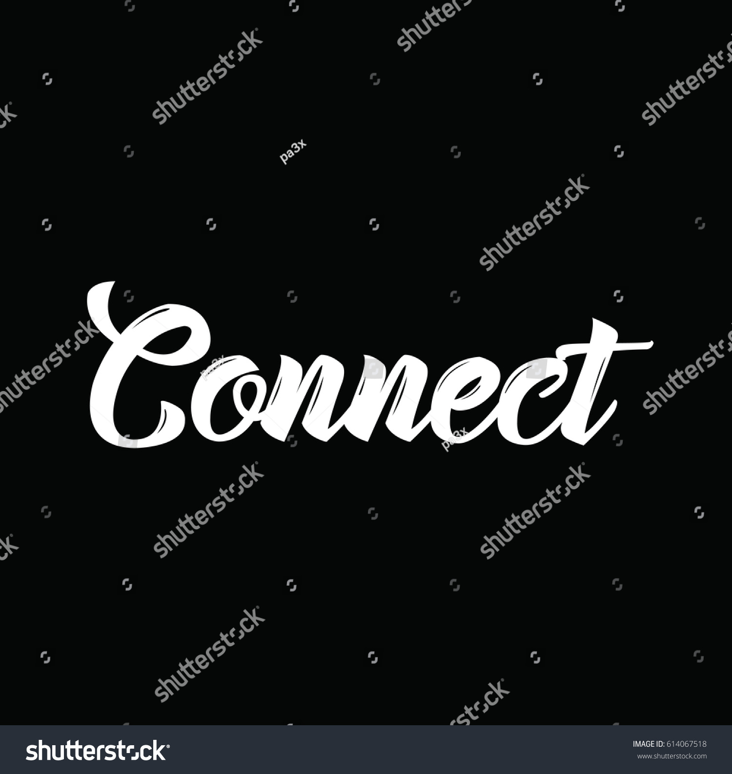 Connect Text Design Vector Calligraphy Typography Stock Vector (Royalty ...