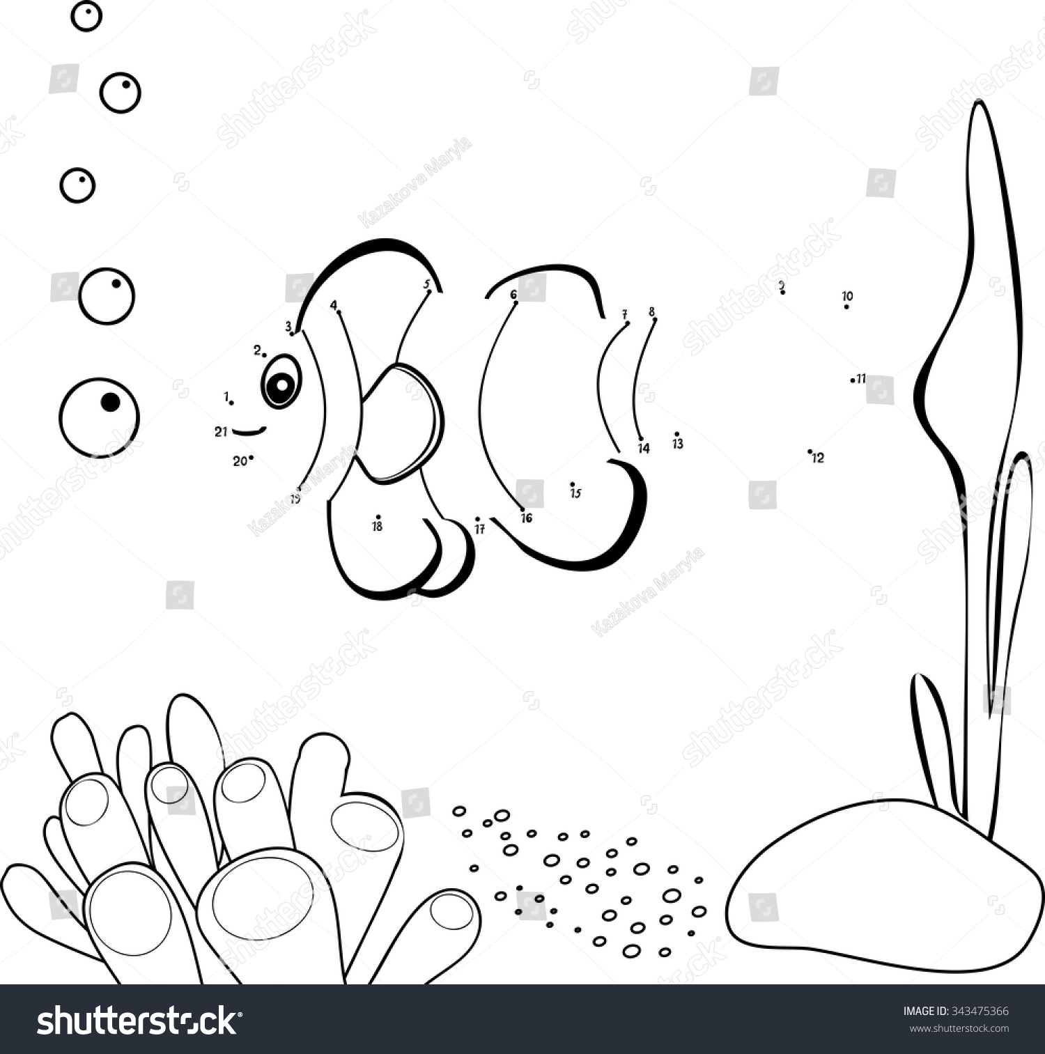 Connect Dots Color Stock Vector (Royalty Free) 343475366 | Shutterstock