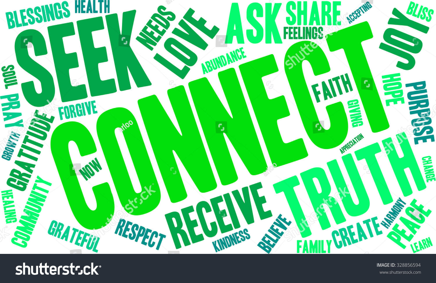 Connect Word Cloud On White Background Stock Vector (Royalty Free ...